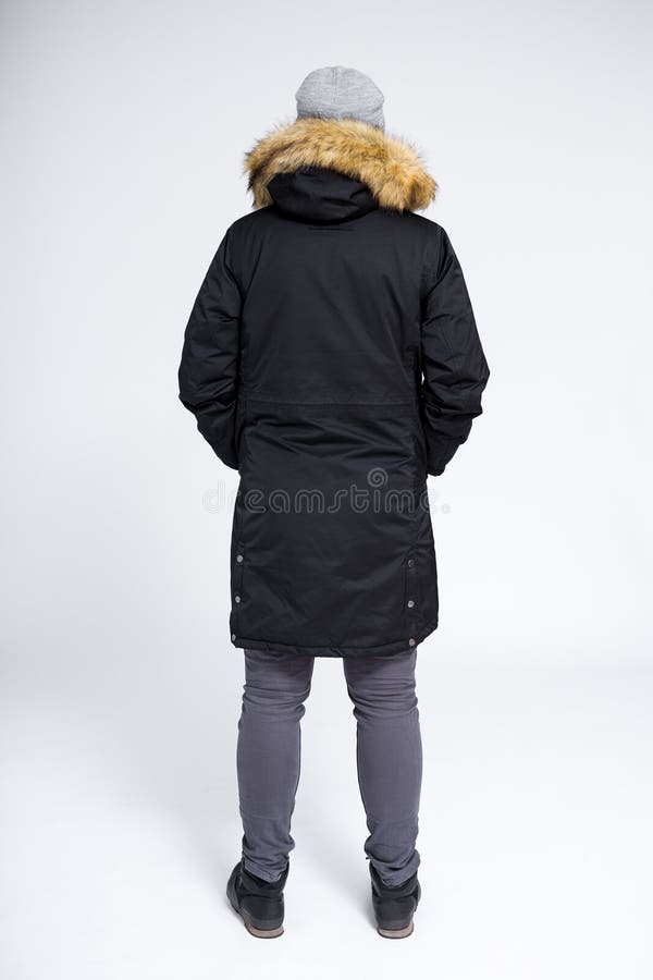 Man Long Coat Back View White Background Stock Photos - Free & Royalty ...