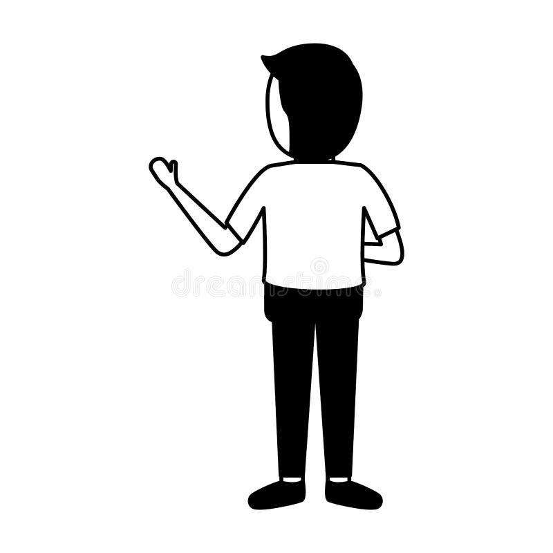 Man Standing Clipart Black And White