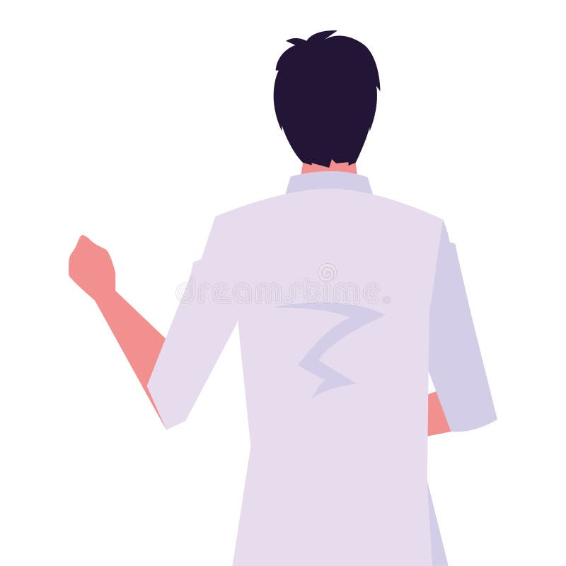 Back View Young Man Character Stock Vector - Illustration of cartoon ...