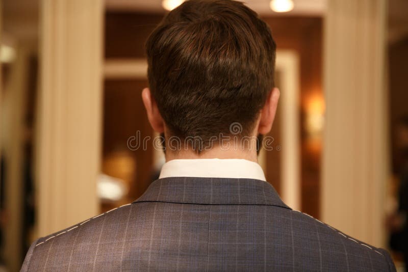 Back view of man in suit stock image. Image of sell, tailor - 91447919