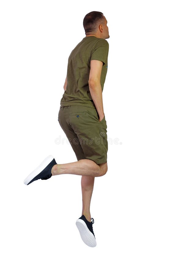 Back View of Man in Zero Gravity or a Fall Stock Photo - Image of human ...