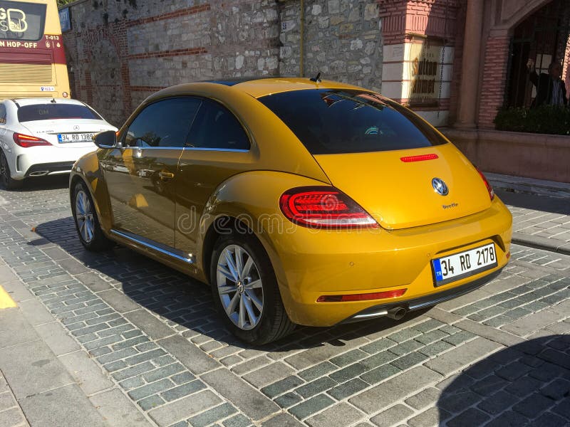 Back View of a Modern Car Parked Outside. Editorial Stock Photo - Image ...