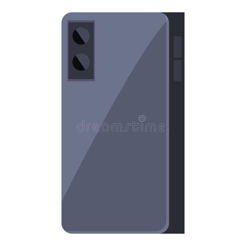 Back View of Modern Smartphone with Double Camera Stock Illustration ...