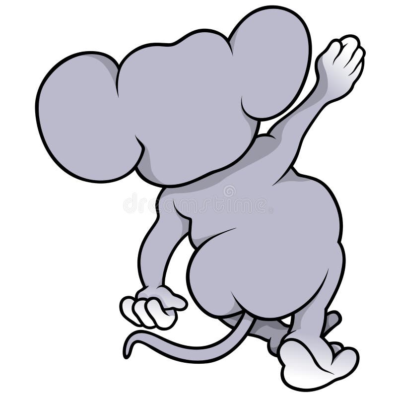 Mouse 08 from the back stock illustration. Illustration of mammal - 1946325
