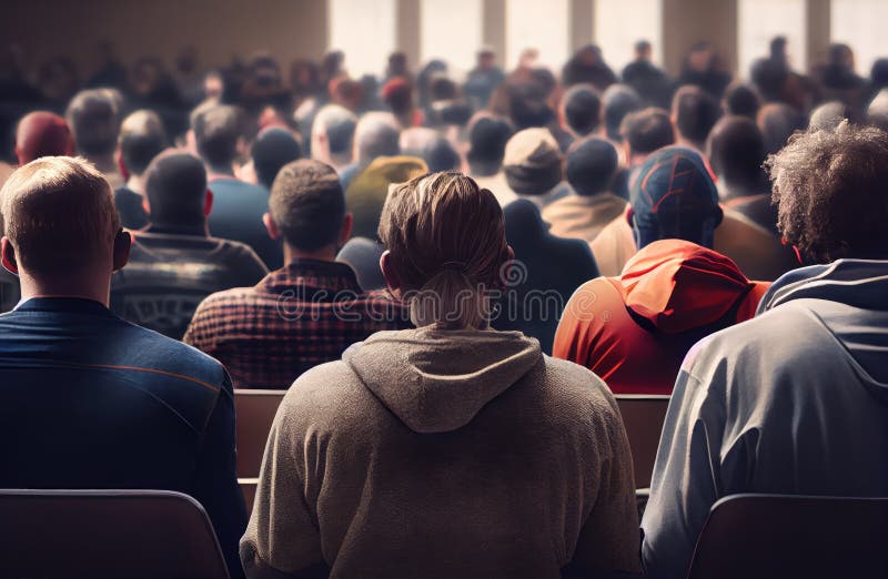 Back View of Participants are Sitting and Listening To Lectures from ...