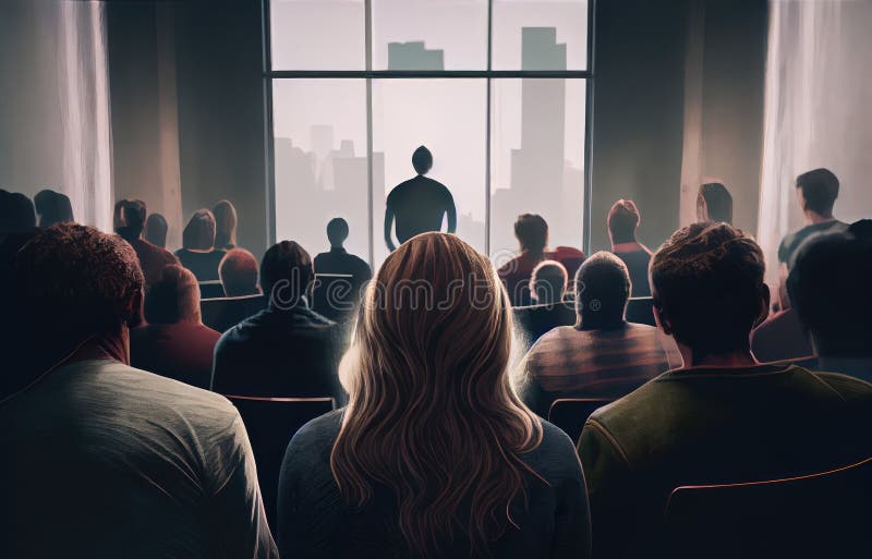 Back View of Participants are Sitting and Listening To Lectures from ...