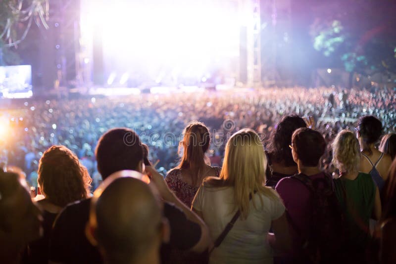 View from Behind of People at the Concert Editorial Stock Photo - Image ...