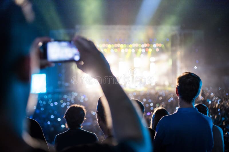 Back View of People at the Concert Editorial Stock Image - Image of ...
