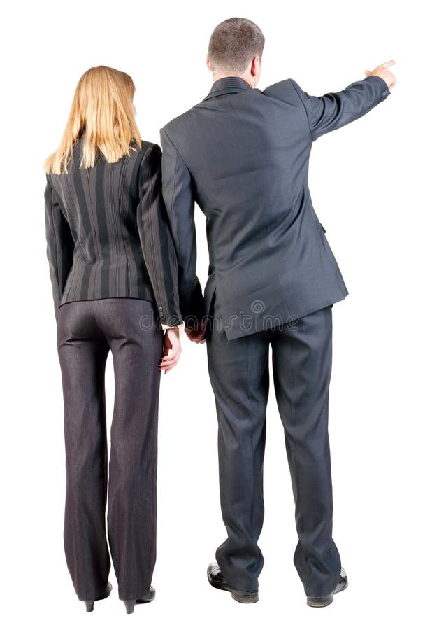 Back View of Pointing Business Team. Stock Photo - Image of backview ...
