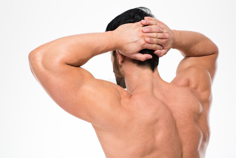 Back View Portrait Of A Man With Muscular Body Stock Image - Image of ...