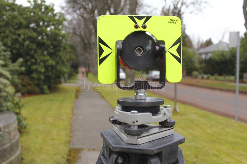 Surveyors Prism on Tripod stock photo. Image of rural - 26526550