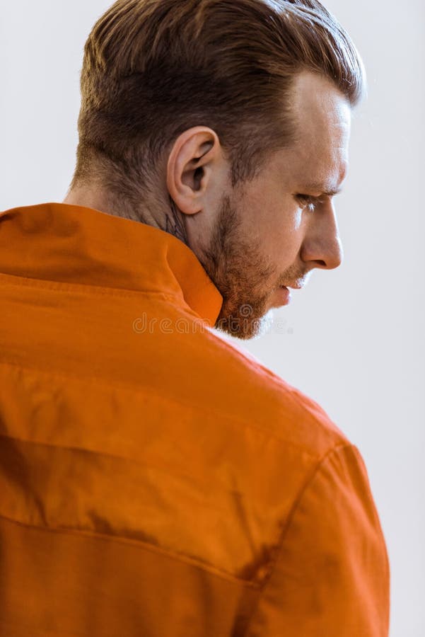 Back view of prisoner stock image. Image of male, prison - 129292479