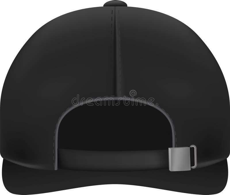 Back View of a Realistic Black Baseball Cap Mockup Featuring an ...