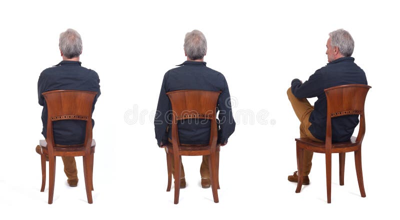 459 Man Sitting Chair Back View Isolated Stock Photos - Free & Royalty ...