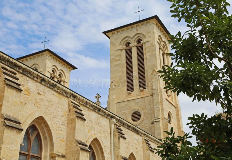 Back View at San Fernando Cathedral Stock Image - Image of blue ...