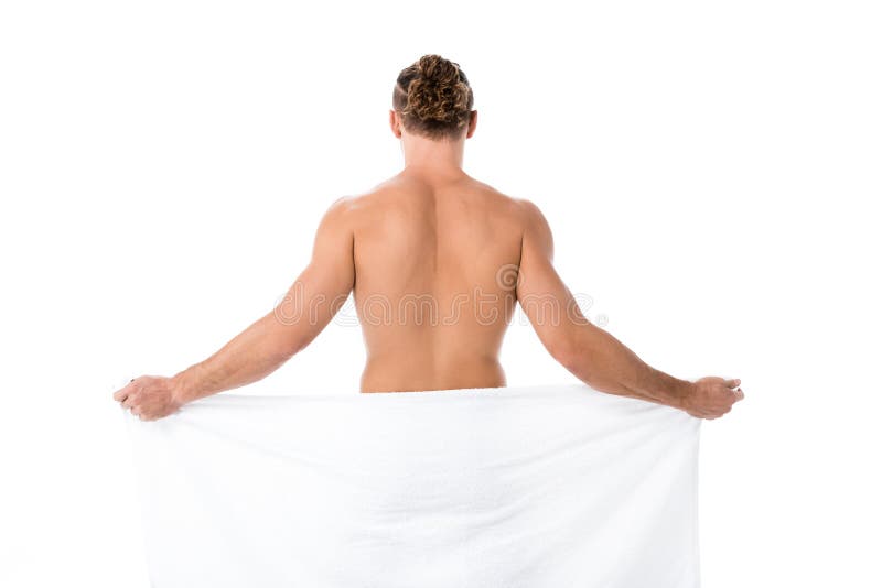 Back View of Shirtless Man in Stock Photo - Image of beauty, model: 203057452