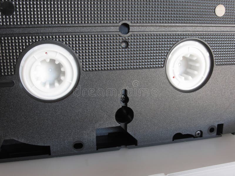 Back View of a Single Outdated Videocassette . Old Video Tape Stock ...