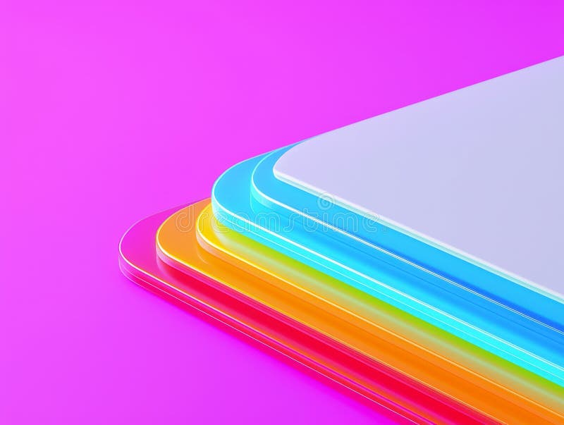 Back View of a Smartphone Featuring a Vibrant Rainbow Colored Design on ...