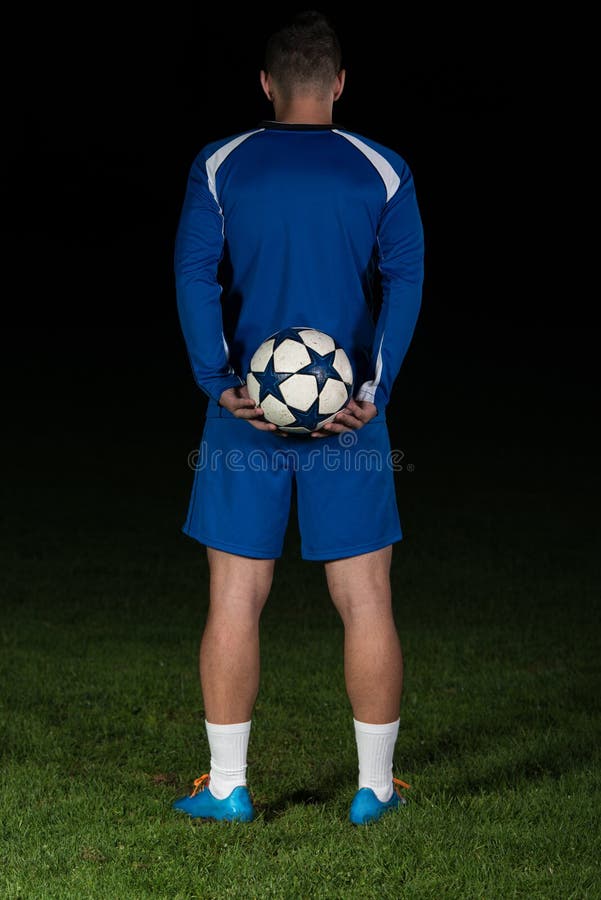 Back View of Football Player Isolated Stock Photo - Image of player ...