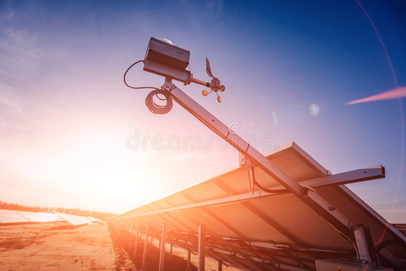 Back View of Solar Panel. Inverter To Transform Direct Current into ...