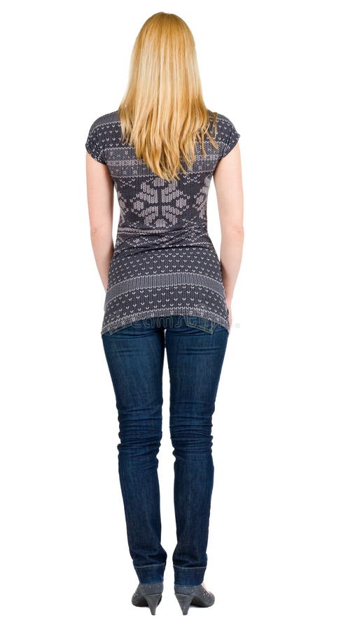 Back View Of Standing Beautiful Blonde Woman. Stock Photo - Image of ... Back View Of Standing Beautiful Blonde Woman. Stock Photo - Image of ...