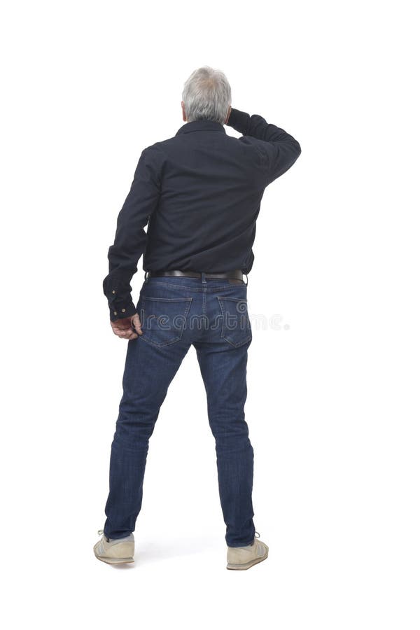 265 Old Man Stand Back View Stock Photos - Free & Royalty-Free Stock ...