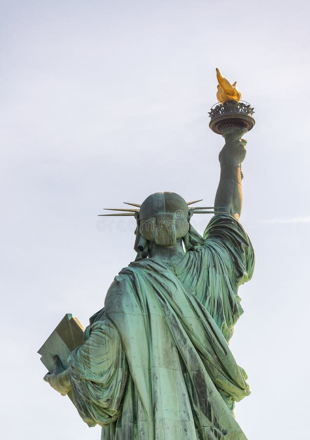 Back View of Statue of Liberty from Street Level, New York Stock Image ...