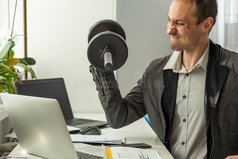 Back View of Stock Trader with Raised Hands Looking at Multiple ...
