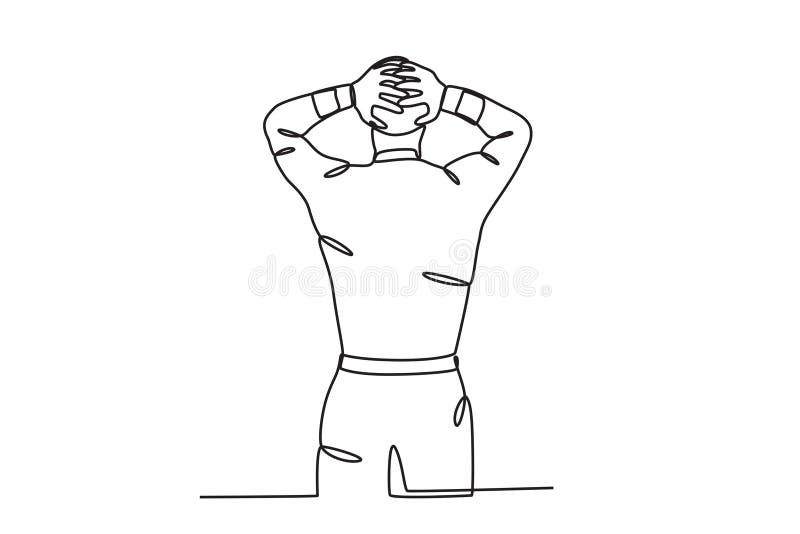 Back View of a Stressed Man Stock Vector - Illustration of symbol ...
