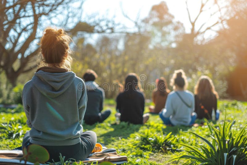 Back View Support Group Session. Generate Ai Stock Image - Image of ...