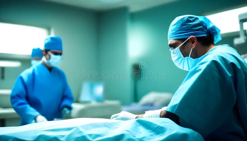 Back View of a Surgeon Doing a Surgical Operation at Hospital Stock ...