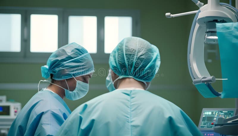 Back View of a Surgeon Doing a Surgical Operation at Hospital Stock ...