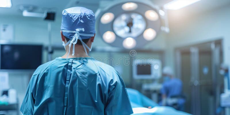 Back View of a Surgeon Doing a Surgical Operation at Hospital , Surgery ...