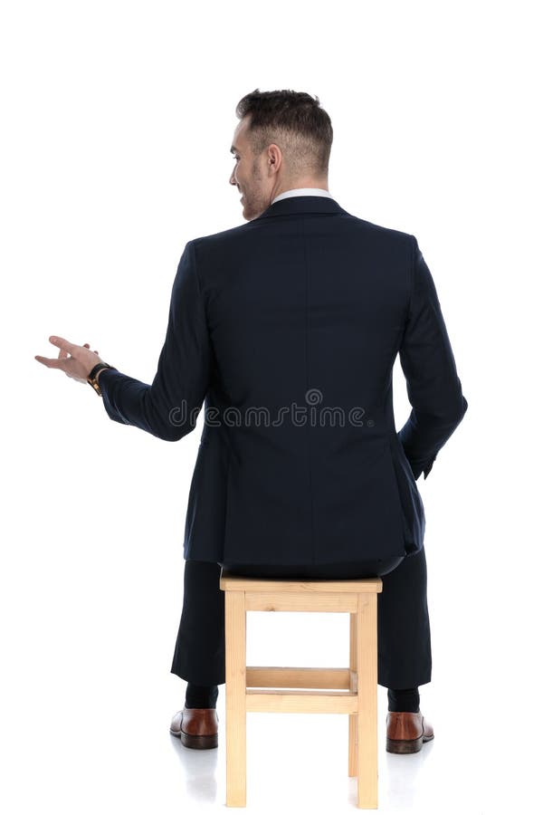 Person Sitting Stool Back View Stock Photos - Free & Royalty-Free Stock ...