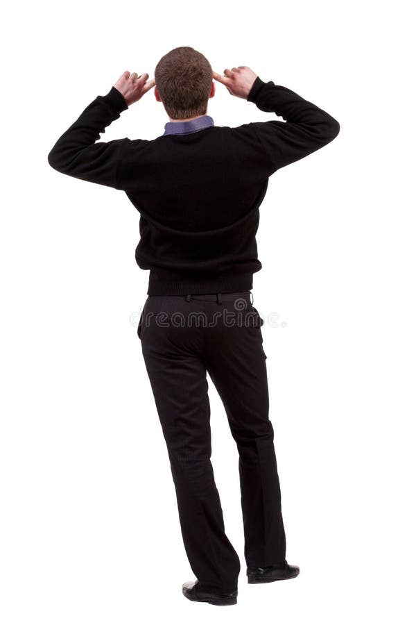 Back View Thinking Business Man Stock Images - Download 3,456 Royalty ...