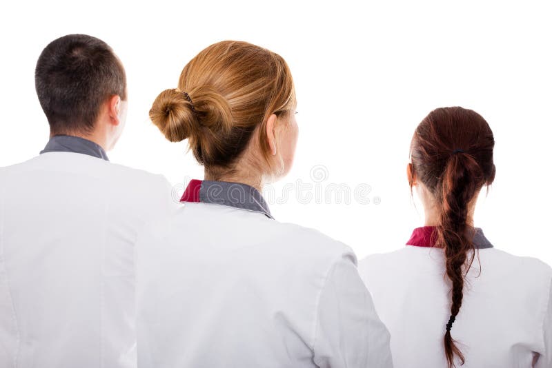 Three Nurses Medical Females with Happy Expression Stock Photo - Image ...