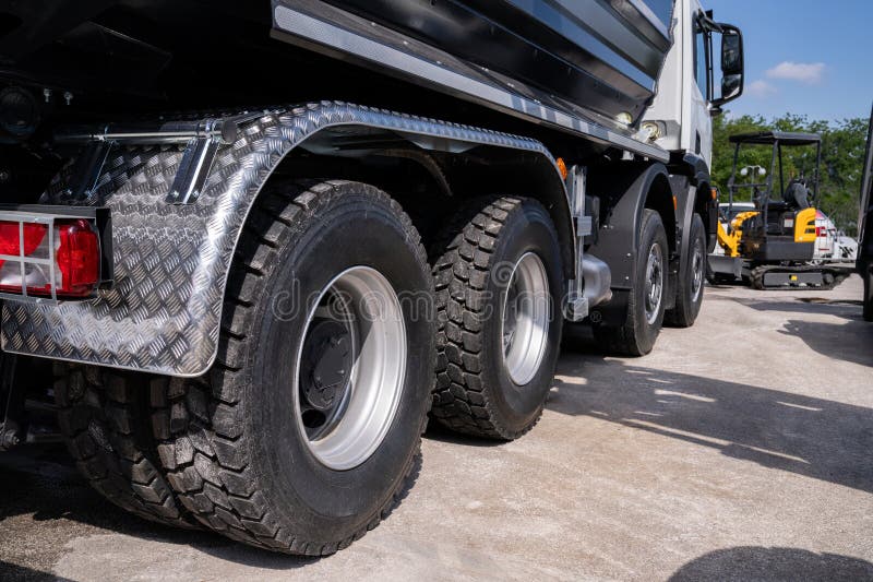 Back view of tipper truck stock image. Image of transport - 316436717