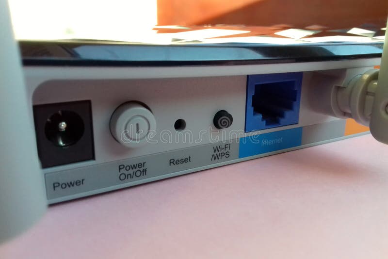 Back of DSL Modem with Cables Stock Photo - Image of rear, plug: 9722510