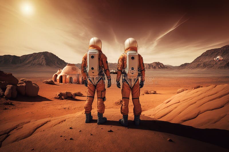 Mars colonization stock illustration. Illustration of futuristic ...