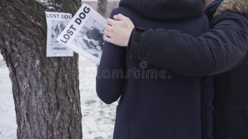 Back View of Unrecognizable Caucasian Man and Woman Hugging in Front of ...