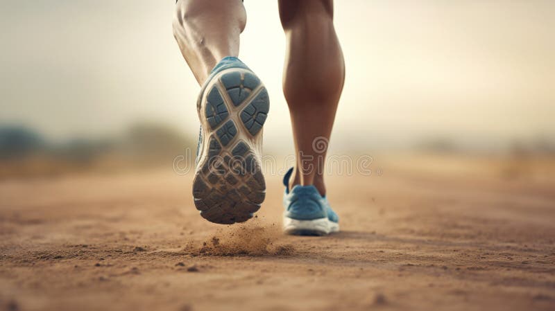 Dynamic Back View of Male Legs Running in Action Stock Illustration ...