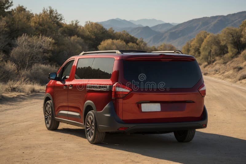 Back view of the VAN stock illustration. Illustration of loading ...