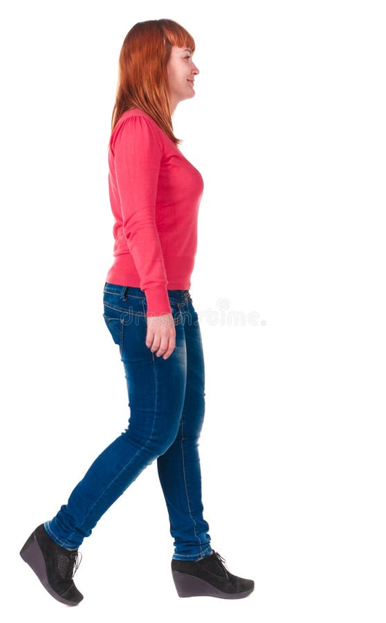 Back view of walking woman stock photo. Image of move - 26819004