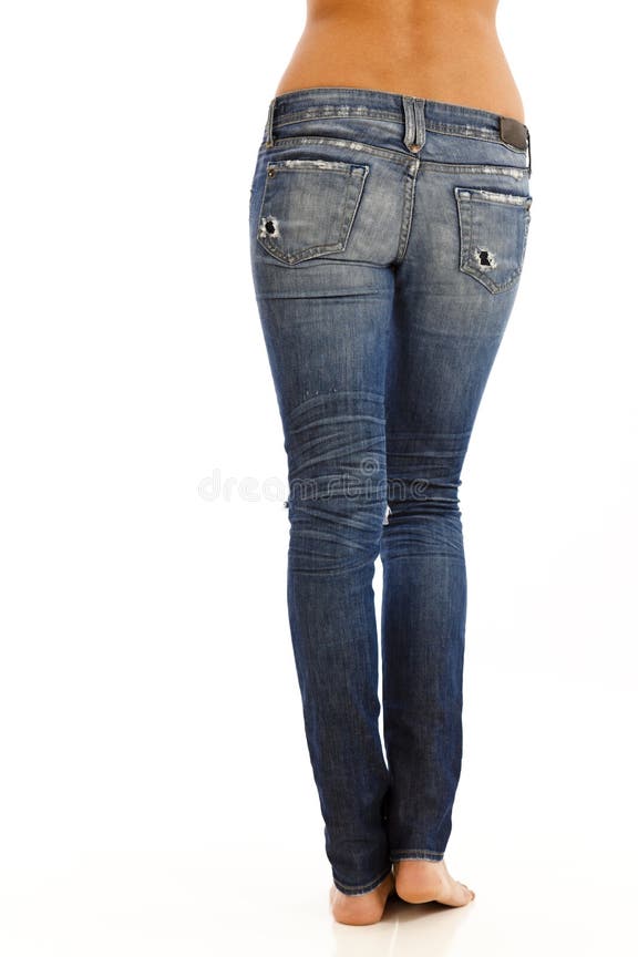 Back View of Woman in Jeans Stock Photo - Image of beauty, casual: 16157504