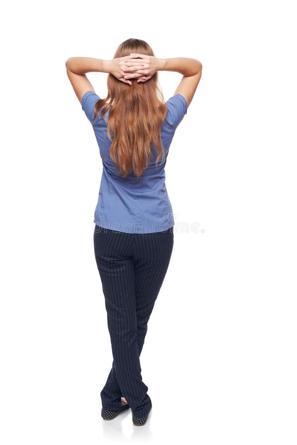 2,336 Back View Woman Standing Hands Over Head Stock Photos - Free ...
