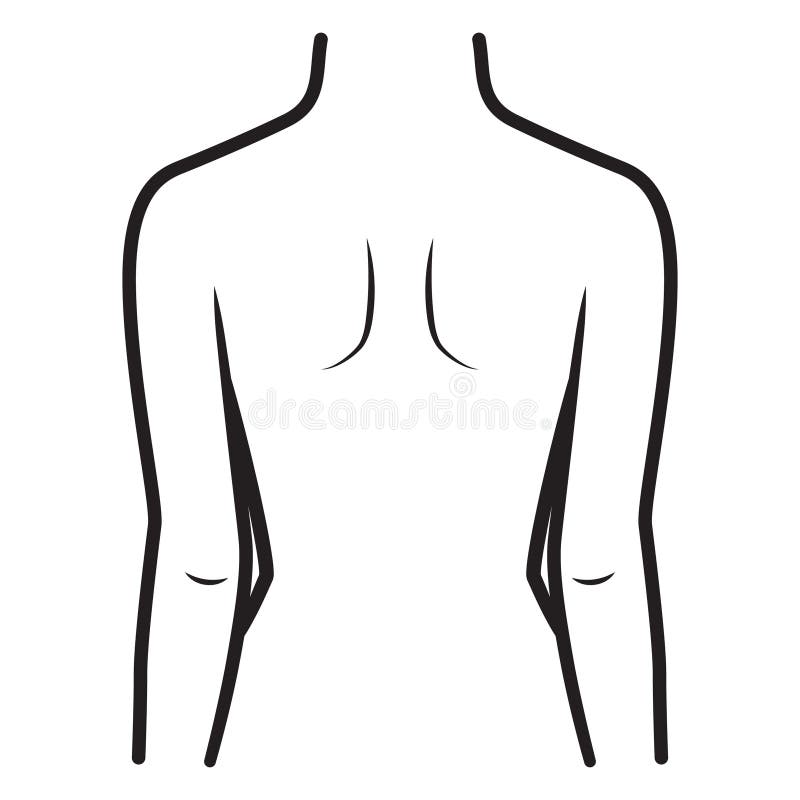 Back View of Woman. Vector Illustration Decorative Design Stock Vector ...