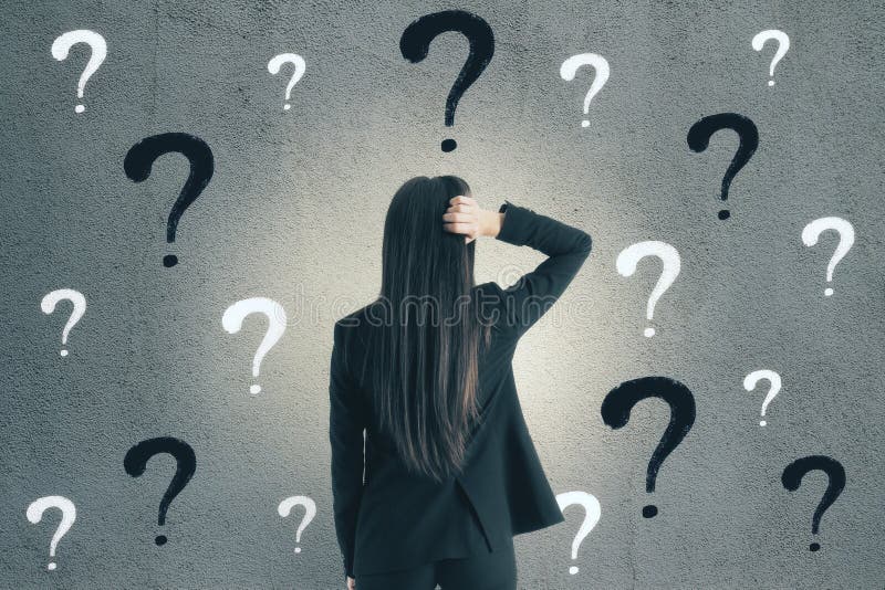 Think and doubt concept stock image. Image of concrete - 151238621