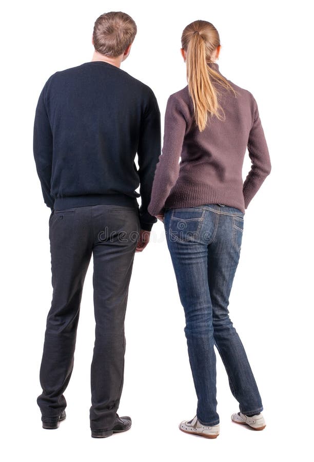 Back view of young couple stock photo. Image of isolated - 30108746