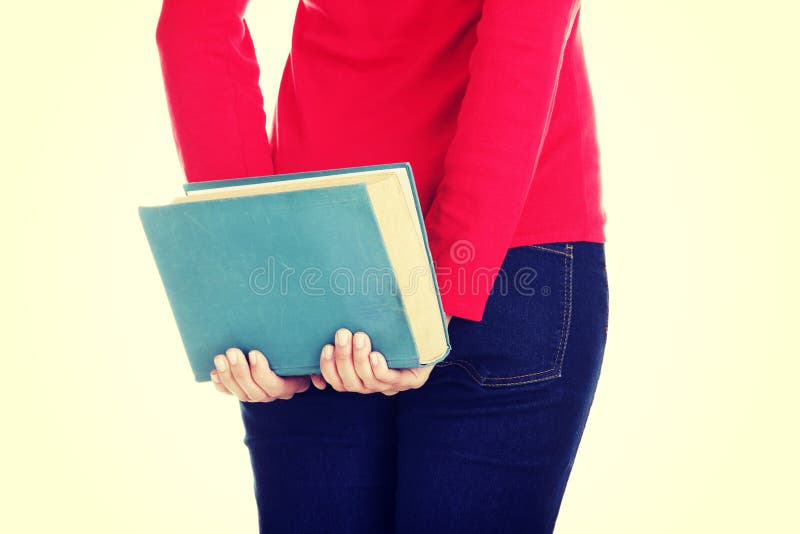 Back View of Young Student Woman. Stock Photo - Image of beauty ...