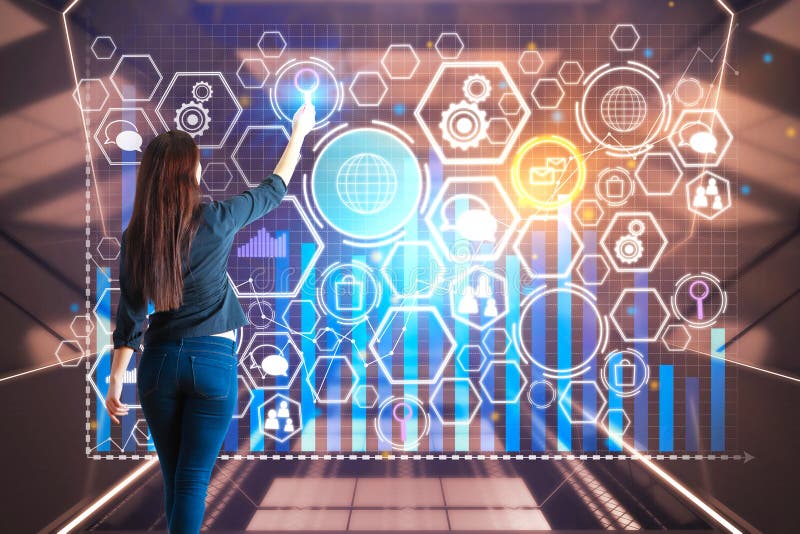 Technology and Analytics Concept Stock Image - Image of grid, design ...